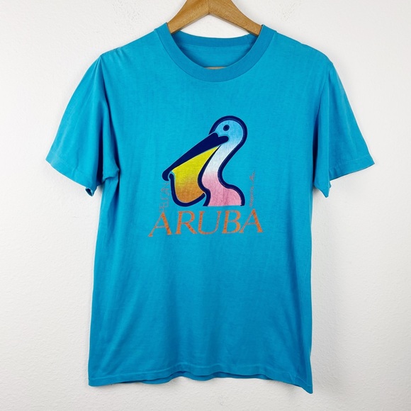Vintage | Tops | Vintage 8s Single Stitch Pelican Aruba Shirt | Poshmark